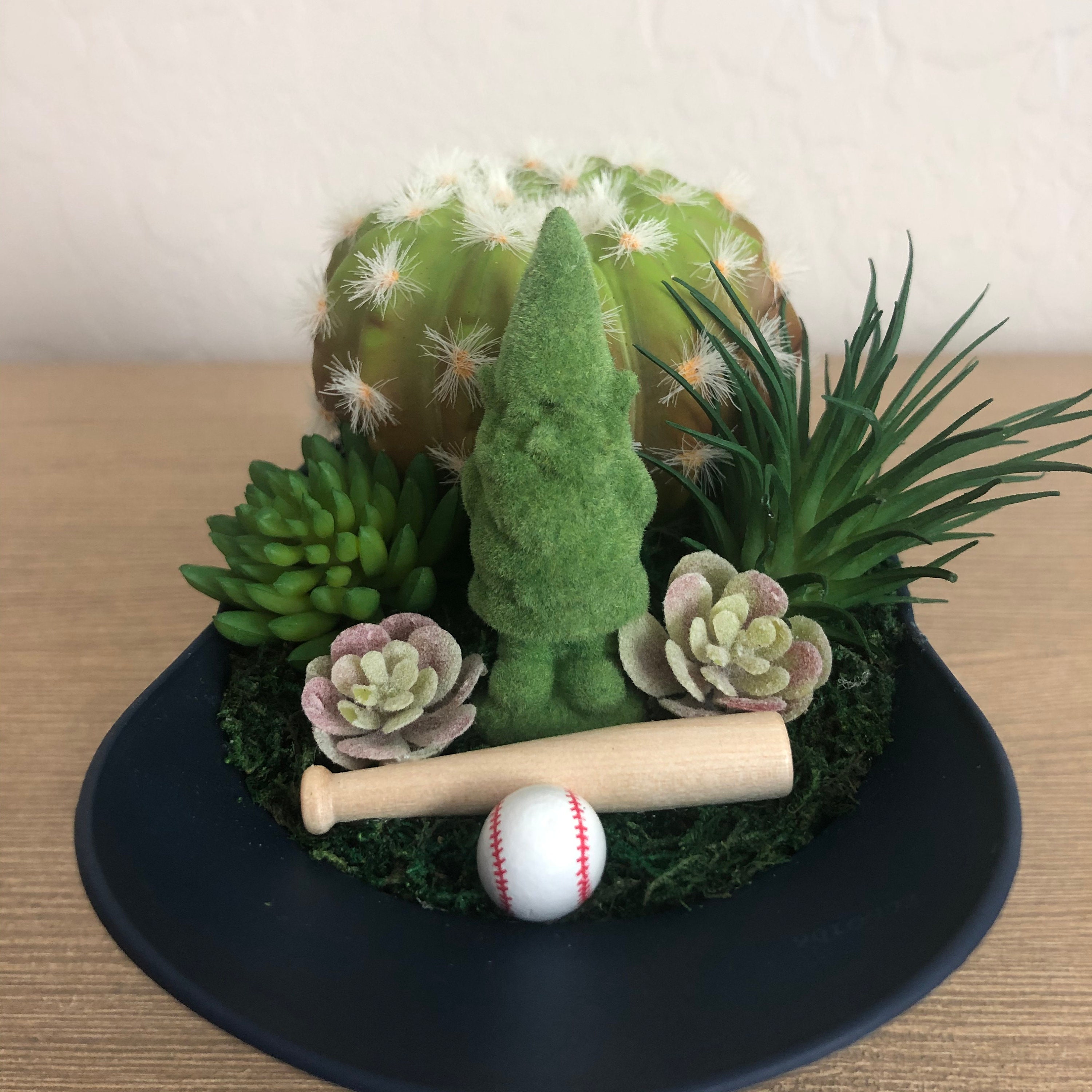 San Diego Padres Mini Baseball Helmet Faux Succulent Arrangement With ...
