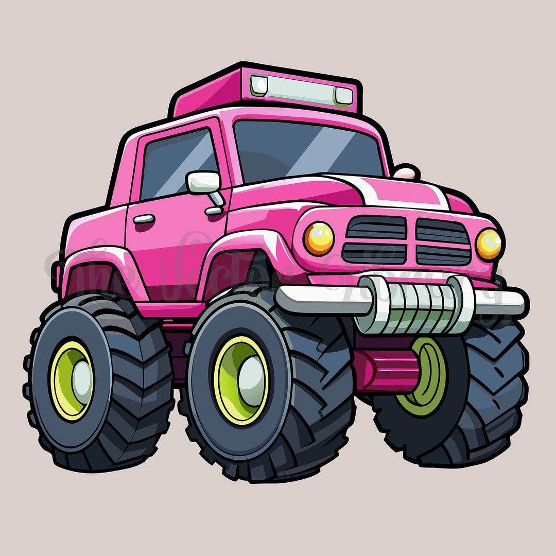 Monster Truck Show Clipart Extreme Off-road Vehicle Vector Big Wheel ...