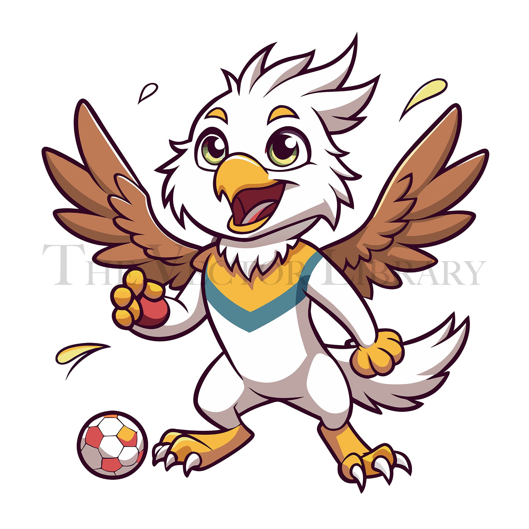 Sporty Eagle Playing Soccer Clipart, Eagle With Soccer Ball,eagle ...
