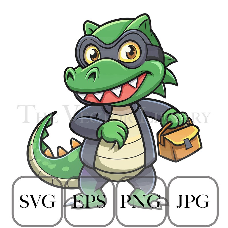 Cheeky Crocodile Holding Money Bag,crocodile Swindler,crocodile Bandit ...