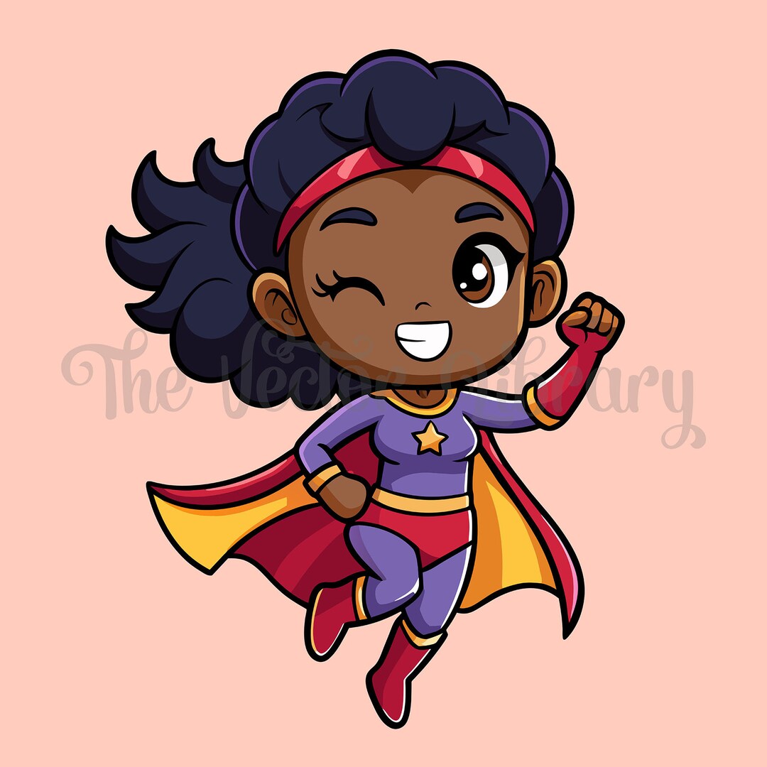 Black Girl Superhero,kid Superhero on a Mission, African American Girl ...