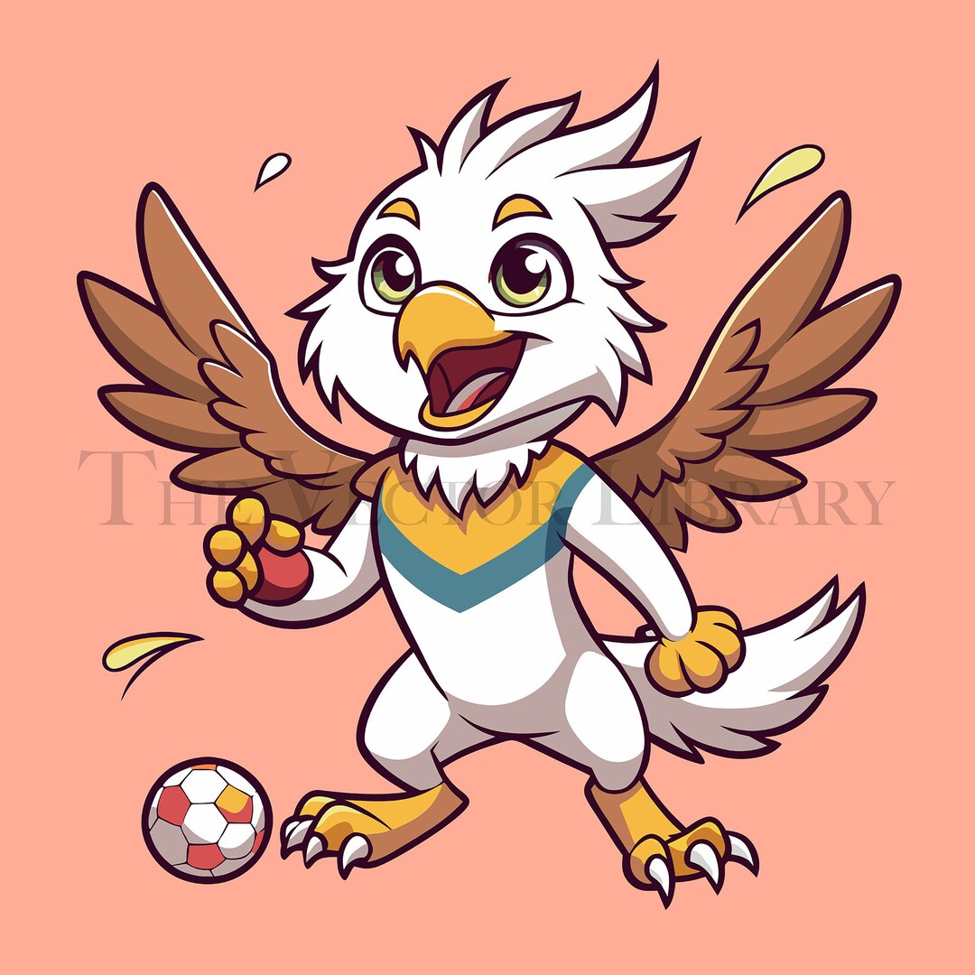 Sporty Eagle Playing Soccer Clipart, Eagle With Soccer Ball,eagle ...