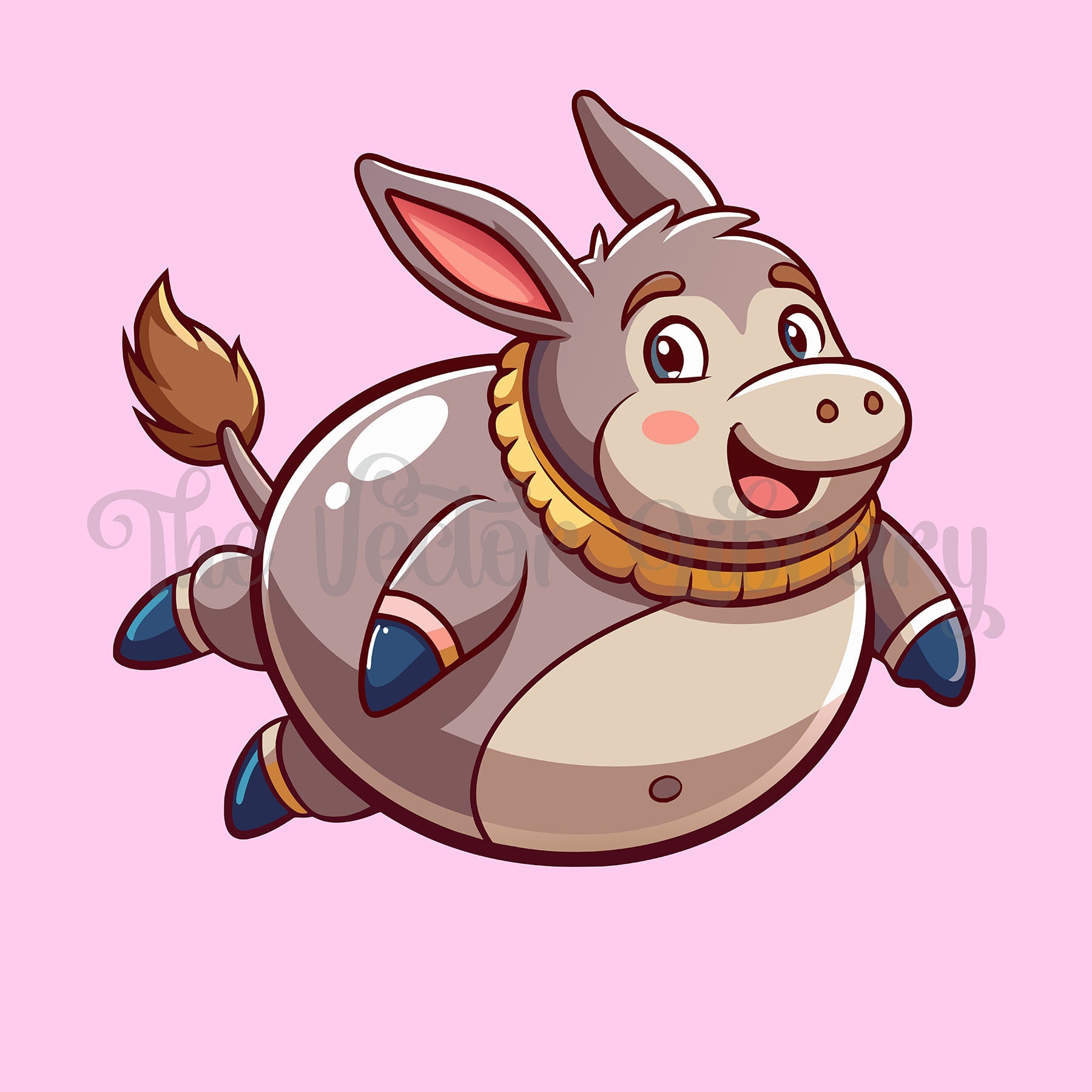 Big Donkey Balloon Clipart, Inflated Grey Donkey Cartoon,flying Donkey ...