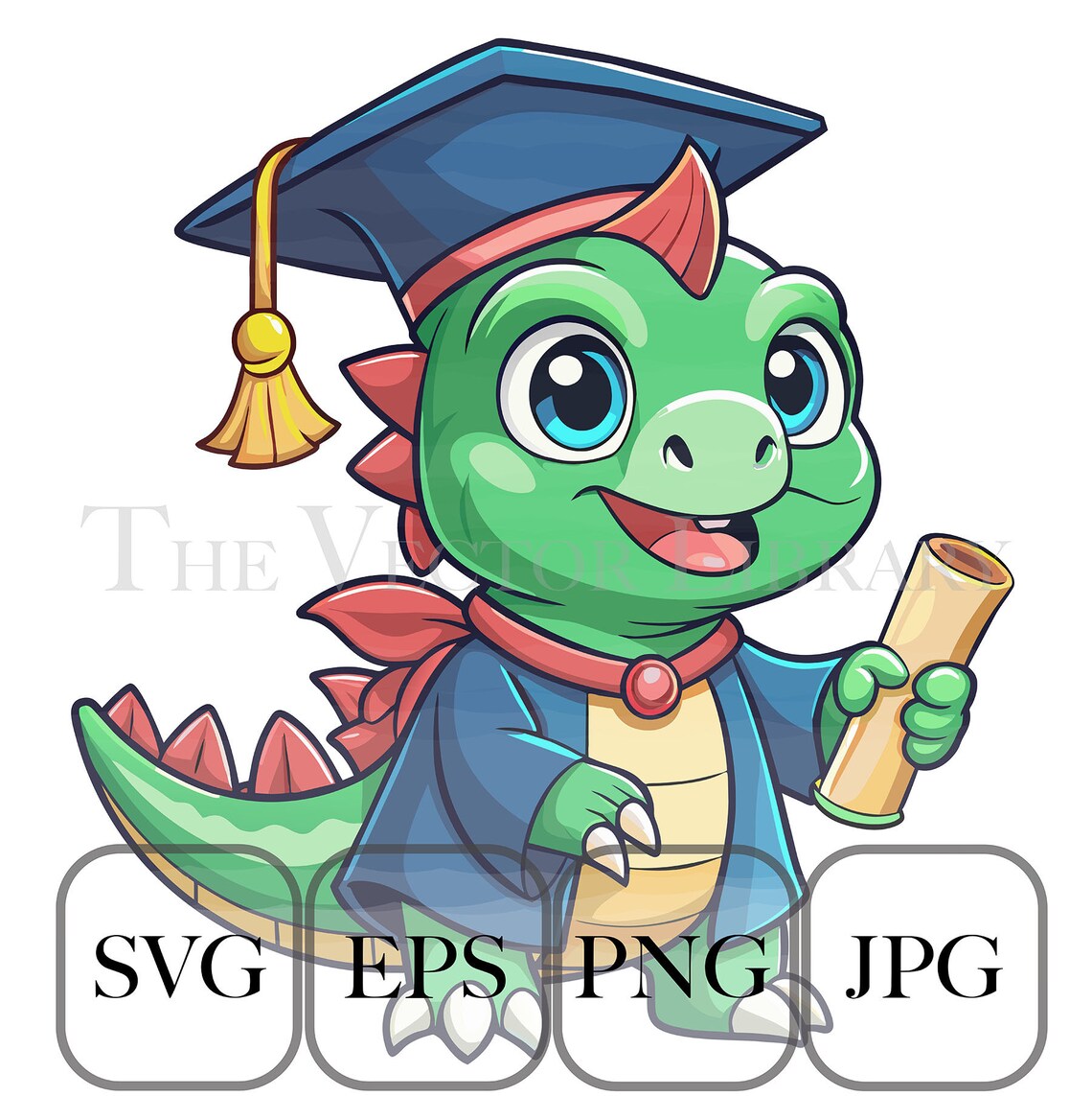 Graduate Dinosaur With Diploma,dino in Graduation Cap,dinosaur Student ...