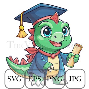 Graduate Dinosaur With Diploma,dino in Graduation Cap,dinosaur Student ...