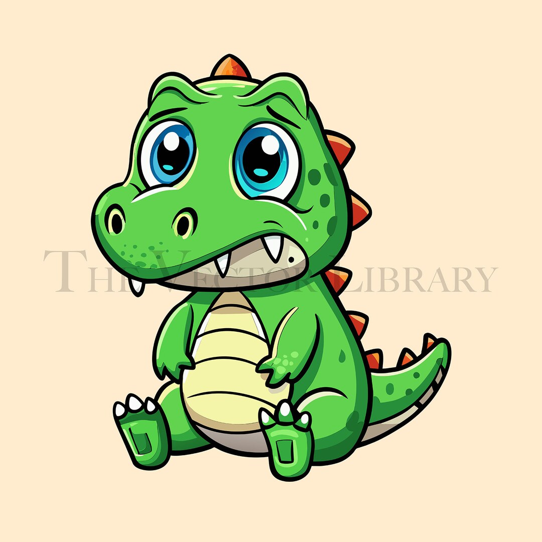 Cute Crying Crocodile Feeling Sad Little Croco Upset Clipart Crocodile ...