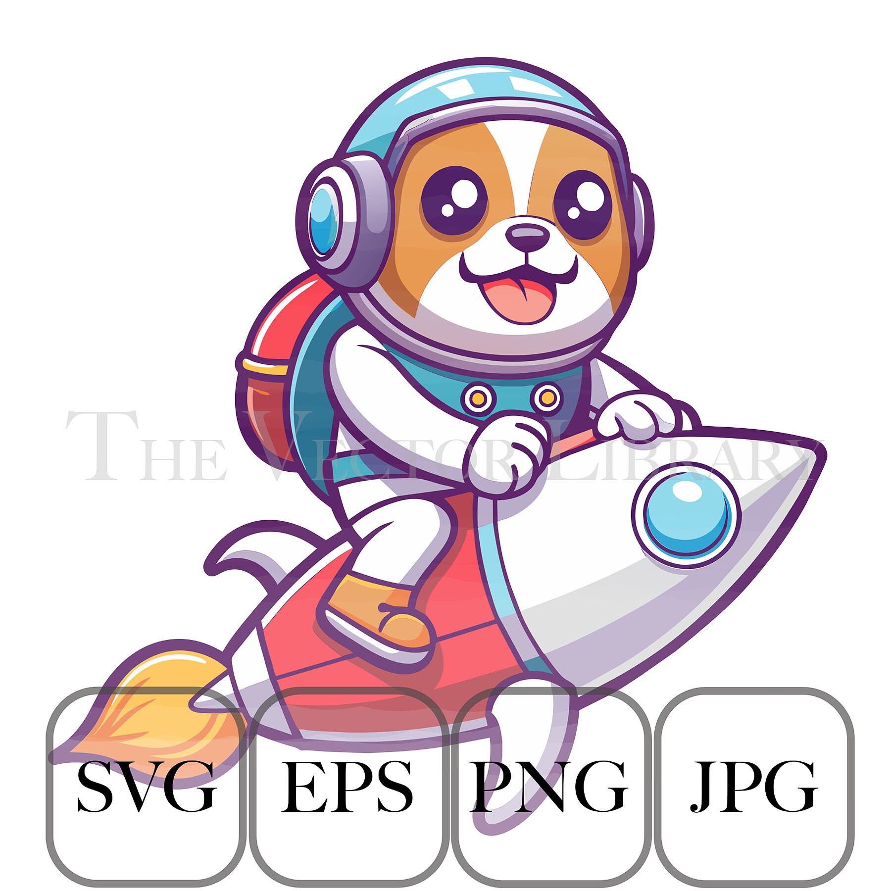 Canine Astronaut on a Rocket Ship,dog in Space Gear,puppy Astronaut ...