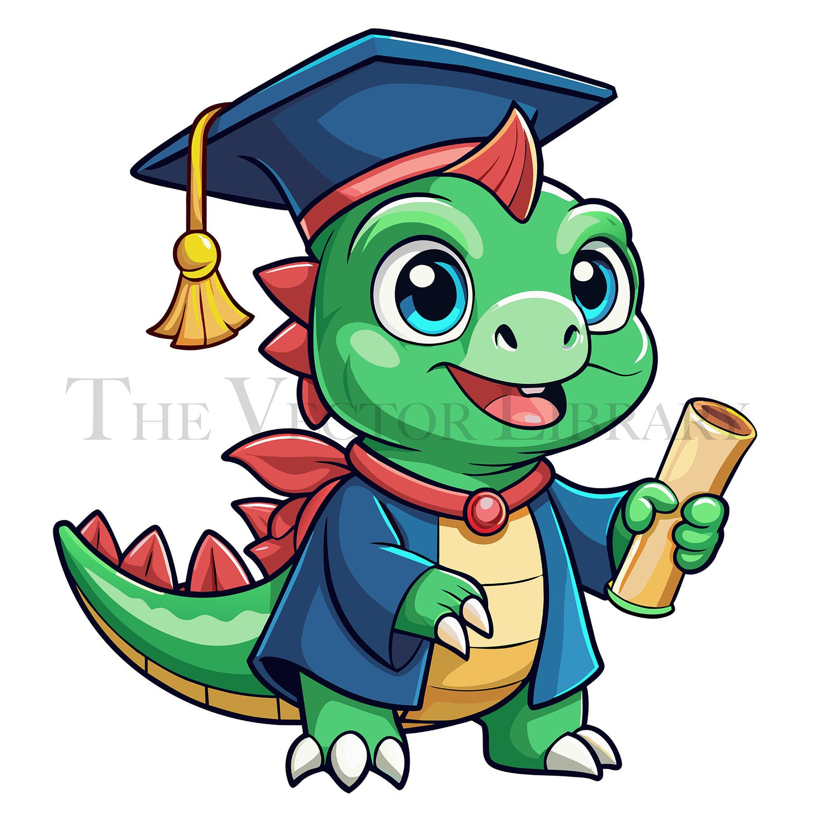 Graduate Dinosaur With Diploma,dino in Graduation Cap,dinosaur Student ...