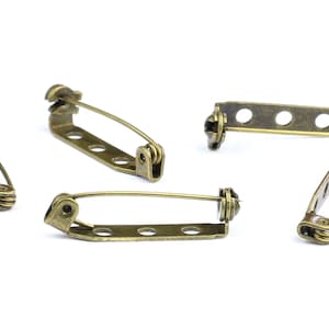 Brass Brooch Backs, CHOICE OF 25mm or 40mm, Vintage-look Brooch Backs ...