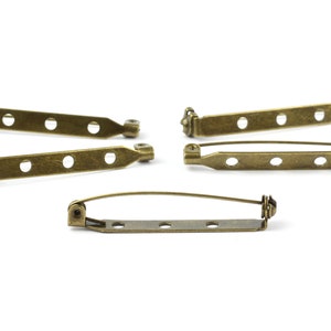 Brass Brooch Backs, CHOICE OF 25mm or 40mm, Vintage-look Brooch Backs ...