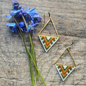 Retro Refrigerator. Seed Bead Earrings. Handmade Earrings. - Etsy