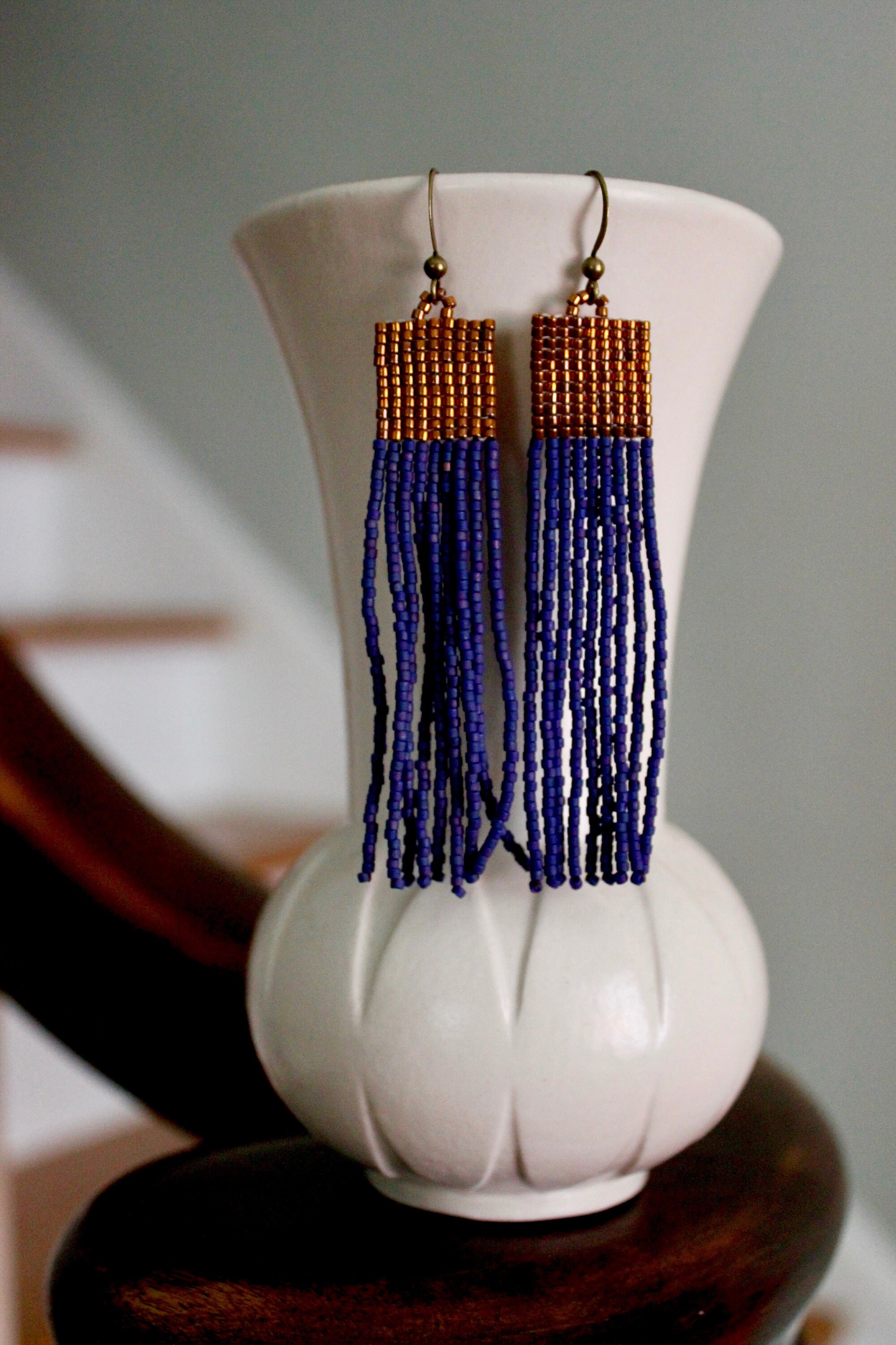 Coco. Handwoven Earrings. Fringe Earrings. Seed Bead Earrings. | Etsy