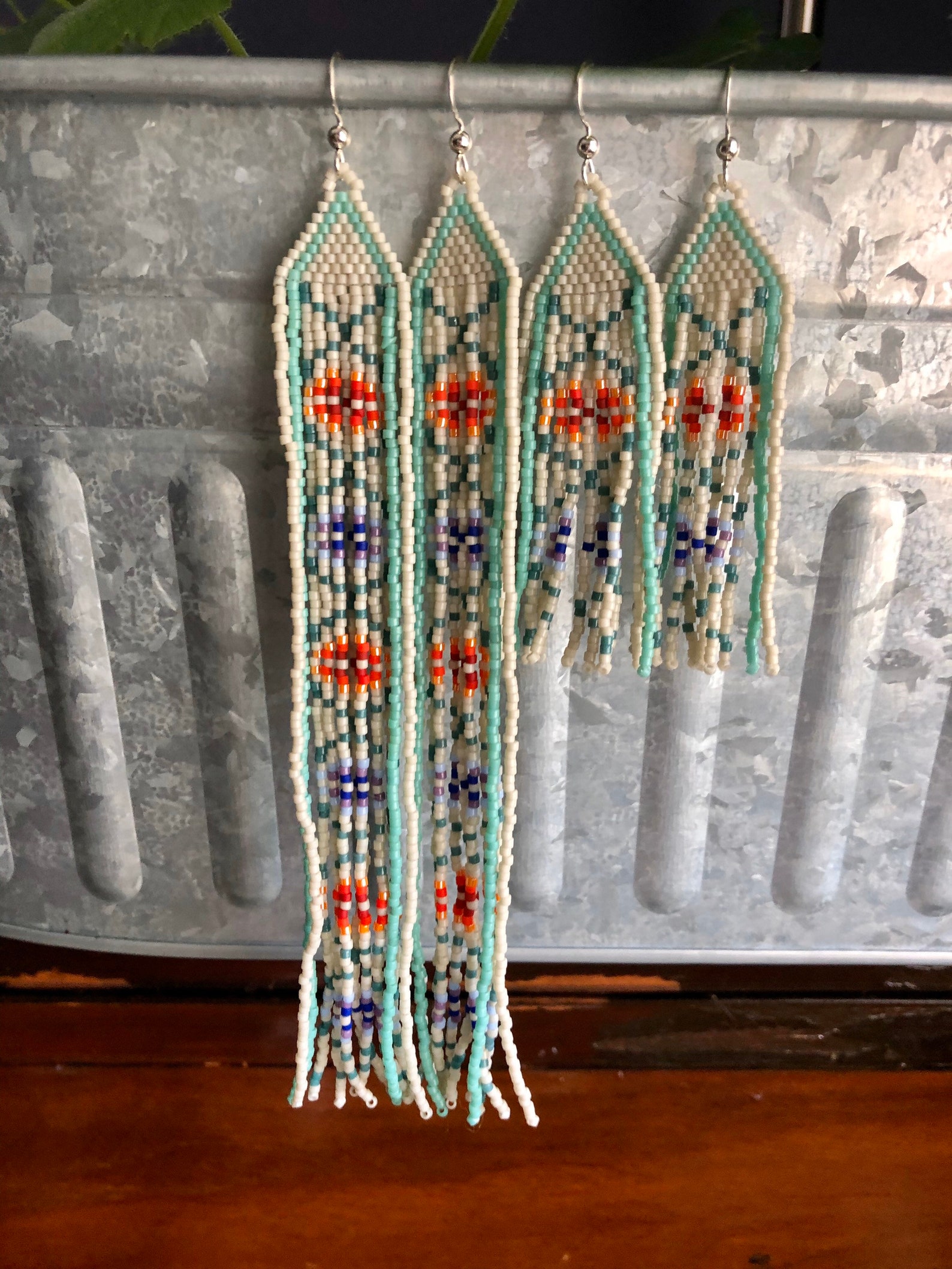 Country Tradition. Handwoven Earrings. Seed Bead Earrings. Fringe ...