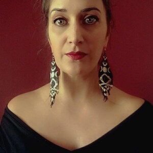 Midnight Goddess. Handwoven Earrings. Seed Bead Earrings. Fringe ...