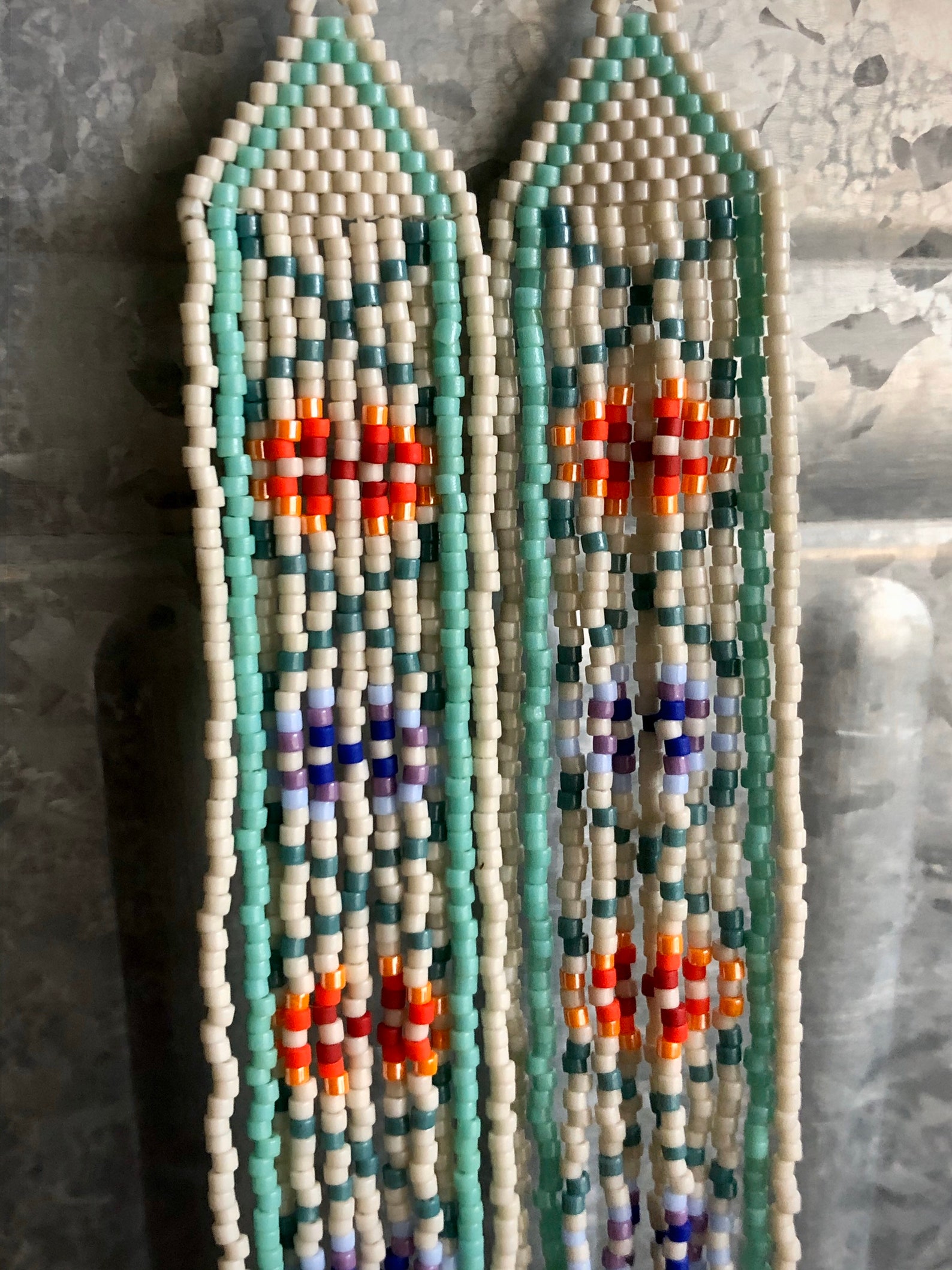 Country Tradition. Handwoven Earrings. Seed Bead Earrings. Fringe ...