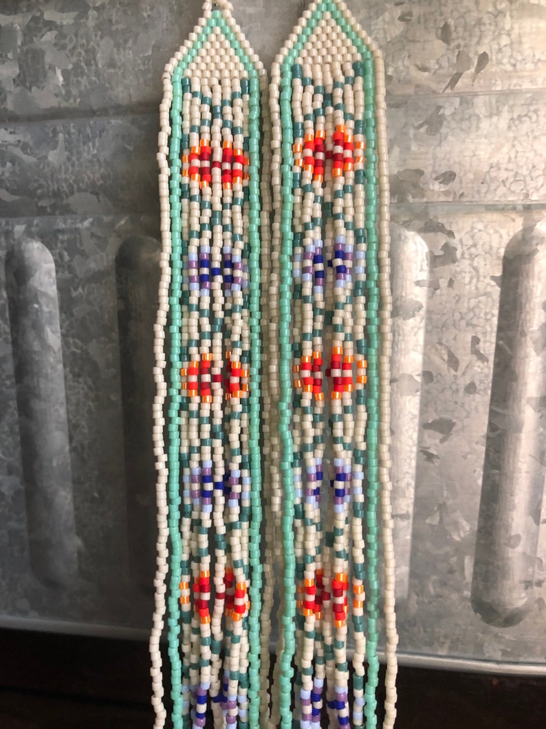 Country Tradition. Handwoven Earrings. Seed Bead Earrings. - Etsy