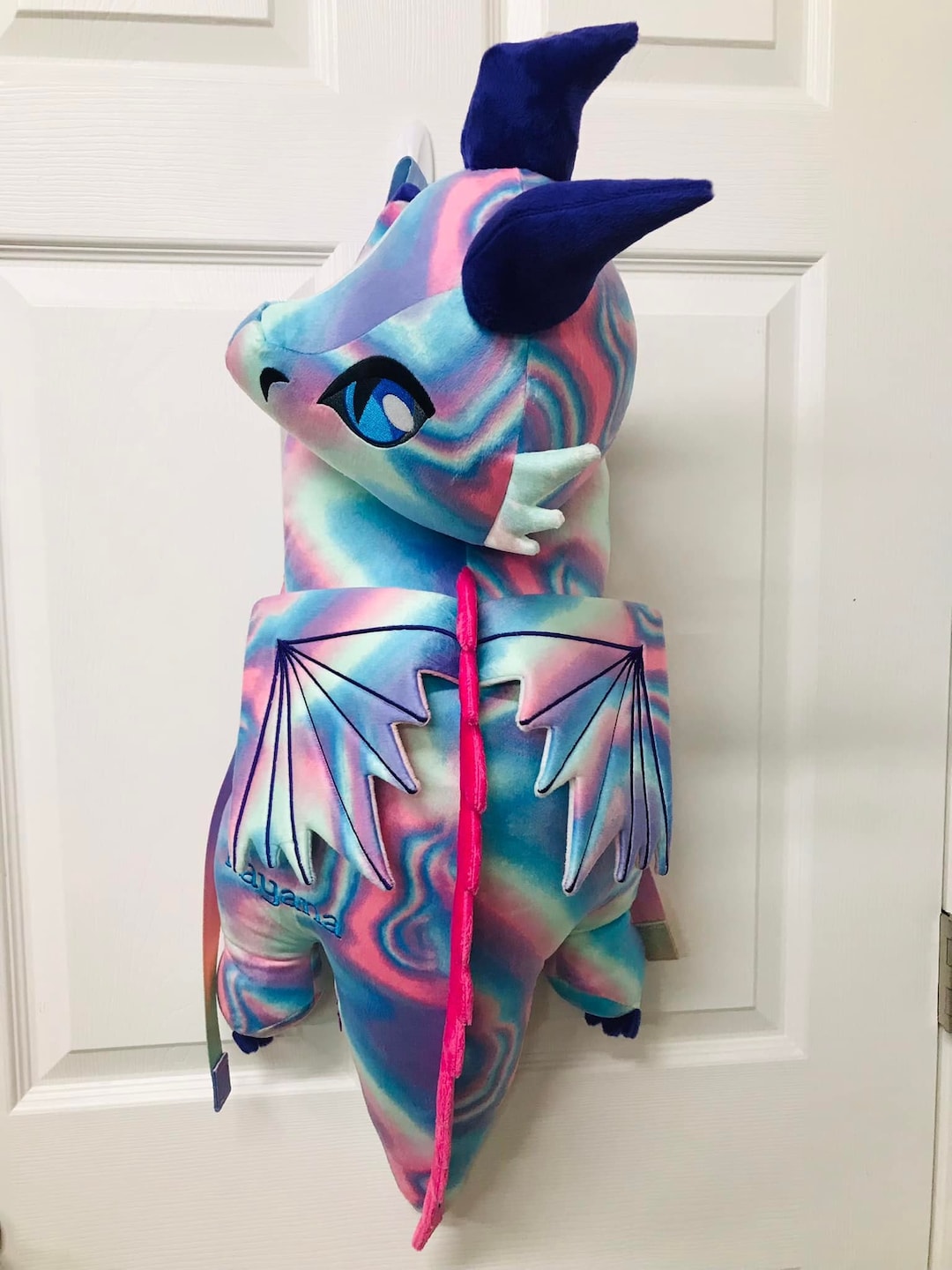 Build A Dragon Backpacklarge Plush Dragon Backpack Minky - Etsy
