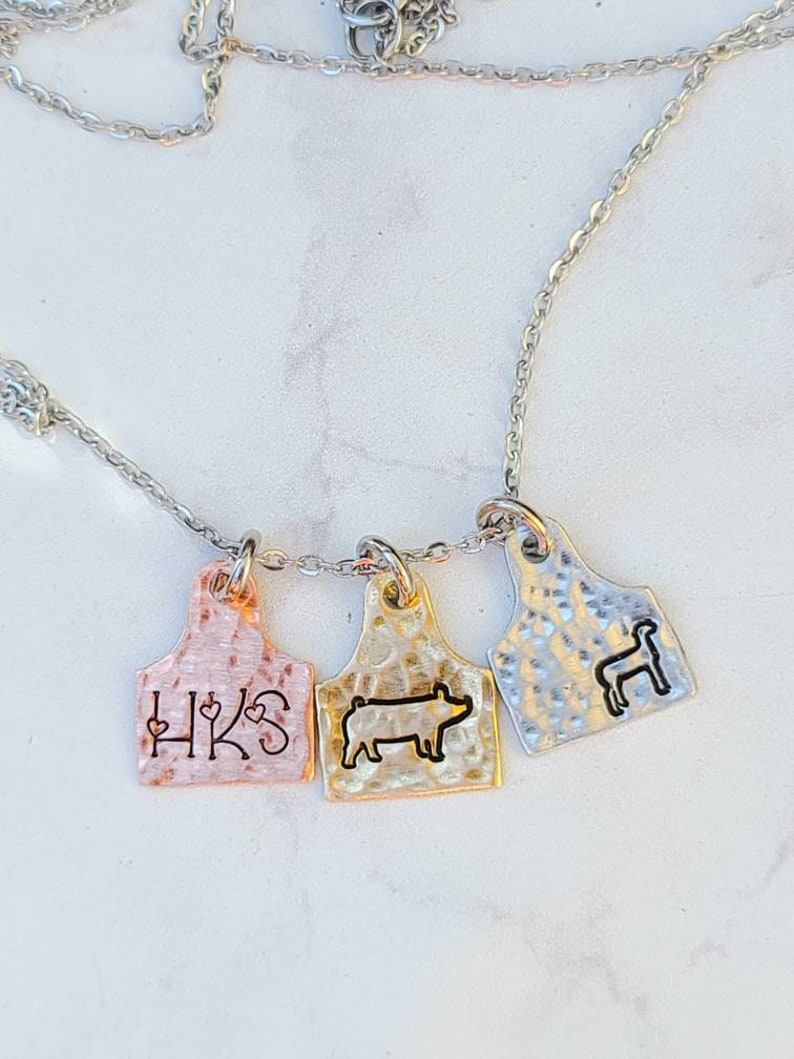 Textured Tiny Ear Tag Mixed Metal Tag Multiple Ear Tags Cow - Etsy