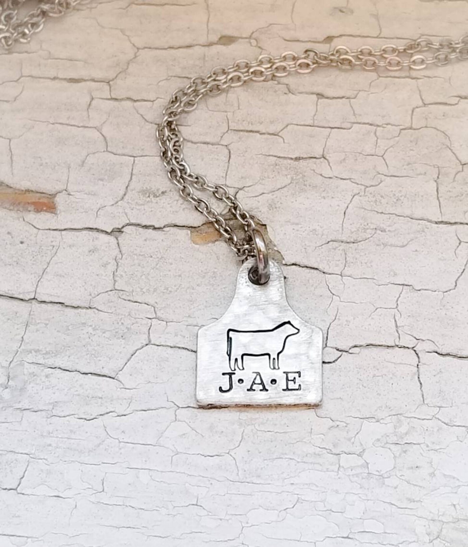 Textured tiny ear tag mixed metal tag multiple ear tags cow | Etsy