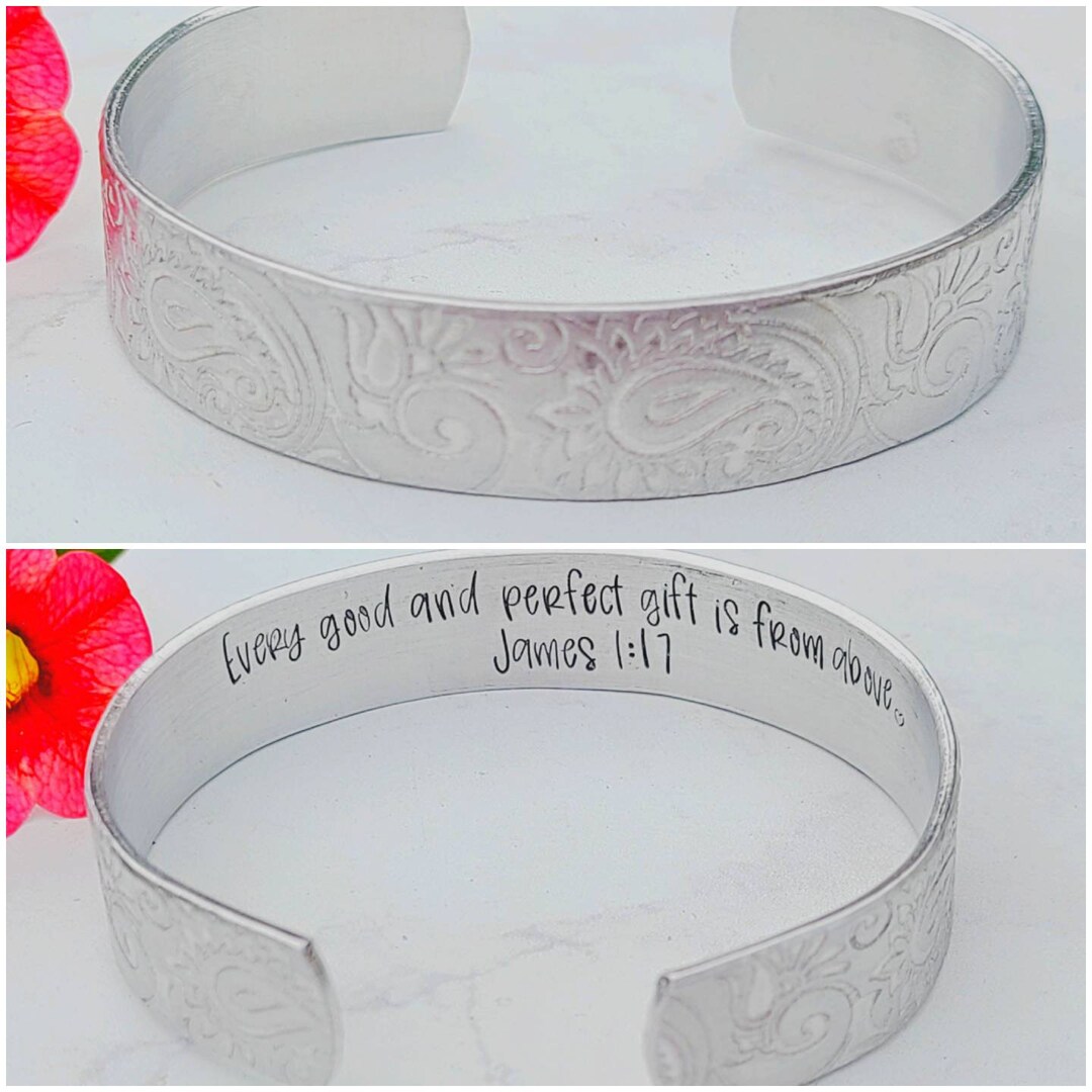 Hidden Message Paisley Cuff, Quote Cuff, Custom Message, Secret Quote ...