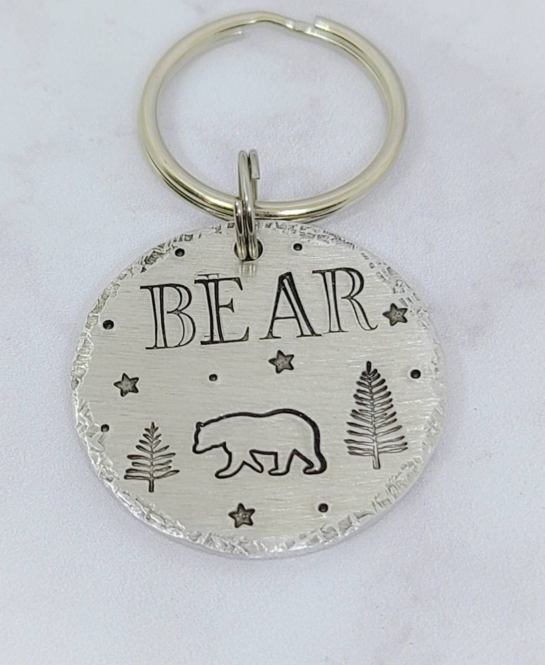 Bear Dog Tag Personalized Dog Tag for Dogs Dog ID Pet ID | Etsy