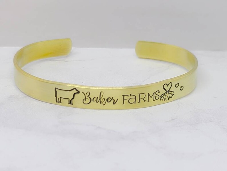 Family Farm Bracelet Personalized Farm Cuff Farming - Etsy