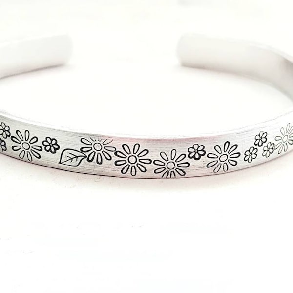Floral Cuff Bracelet - Etsy
