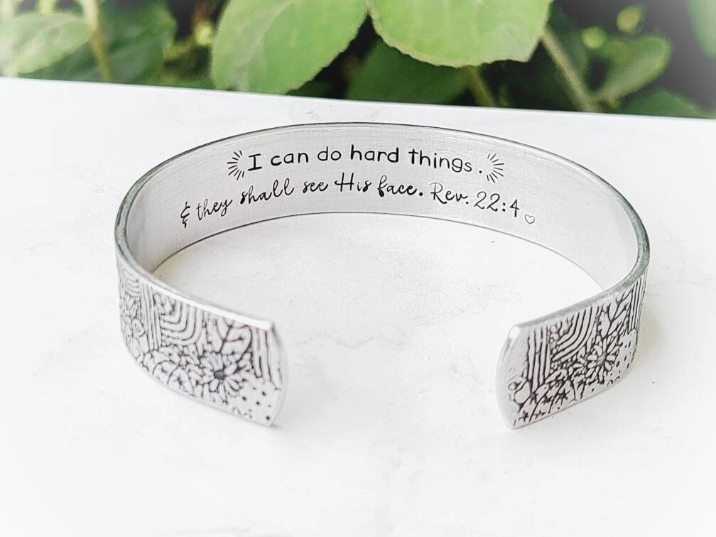 Hidden Message Cuff Cacti Quote Cuff Sit On A Cactus Custom Etsy