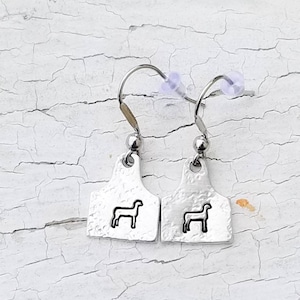 Cow Ear Tag Earrings, Cattle Tag Earrings, Small Personalized Tag ...