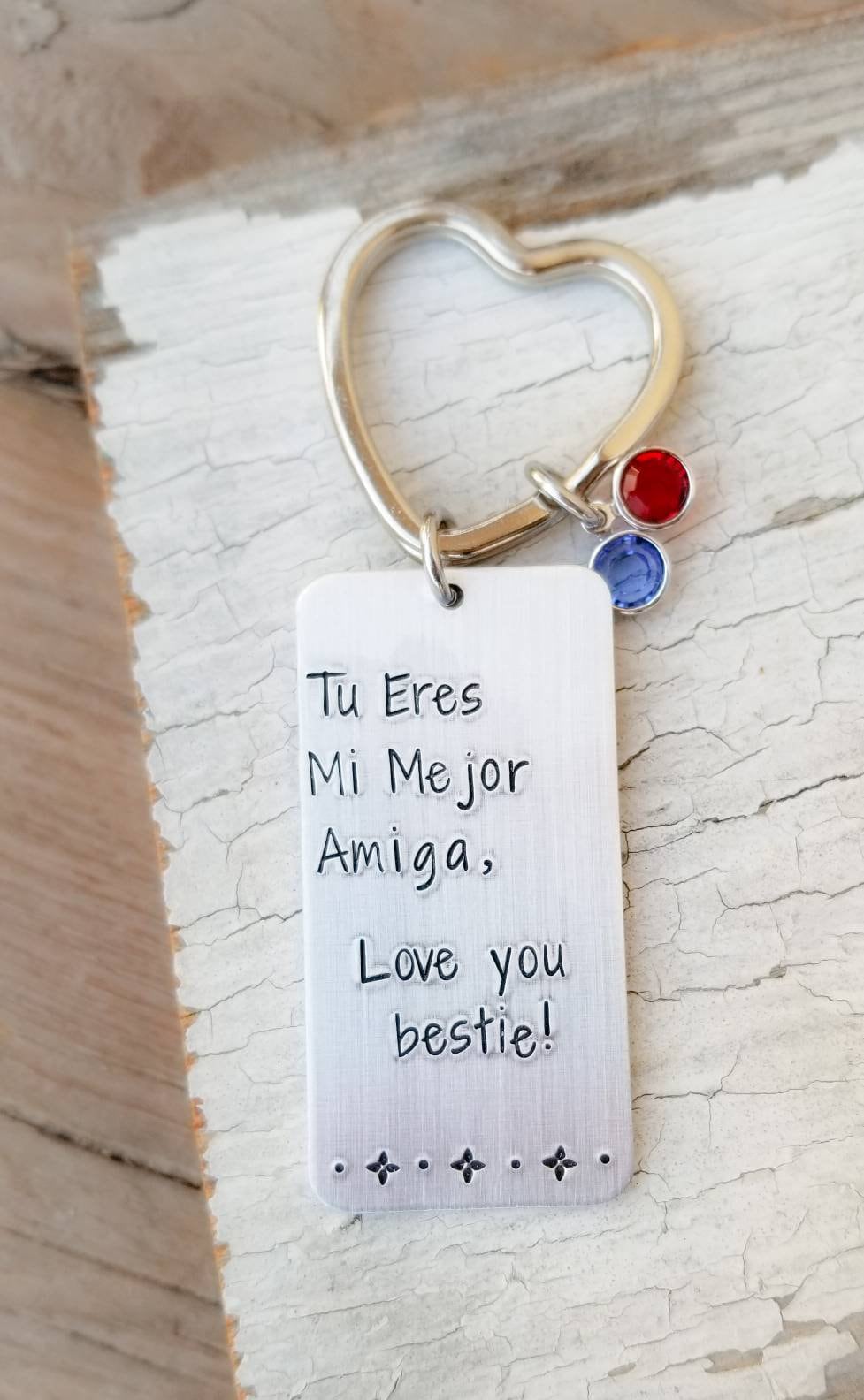 Friend Keychain Stamped Keychain Best Friend Friend Quote | Etsy