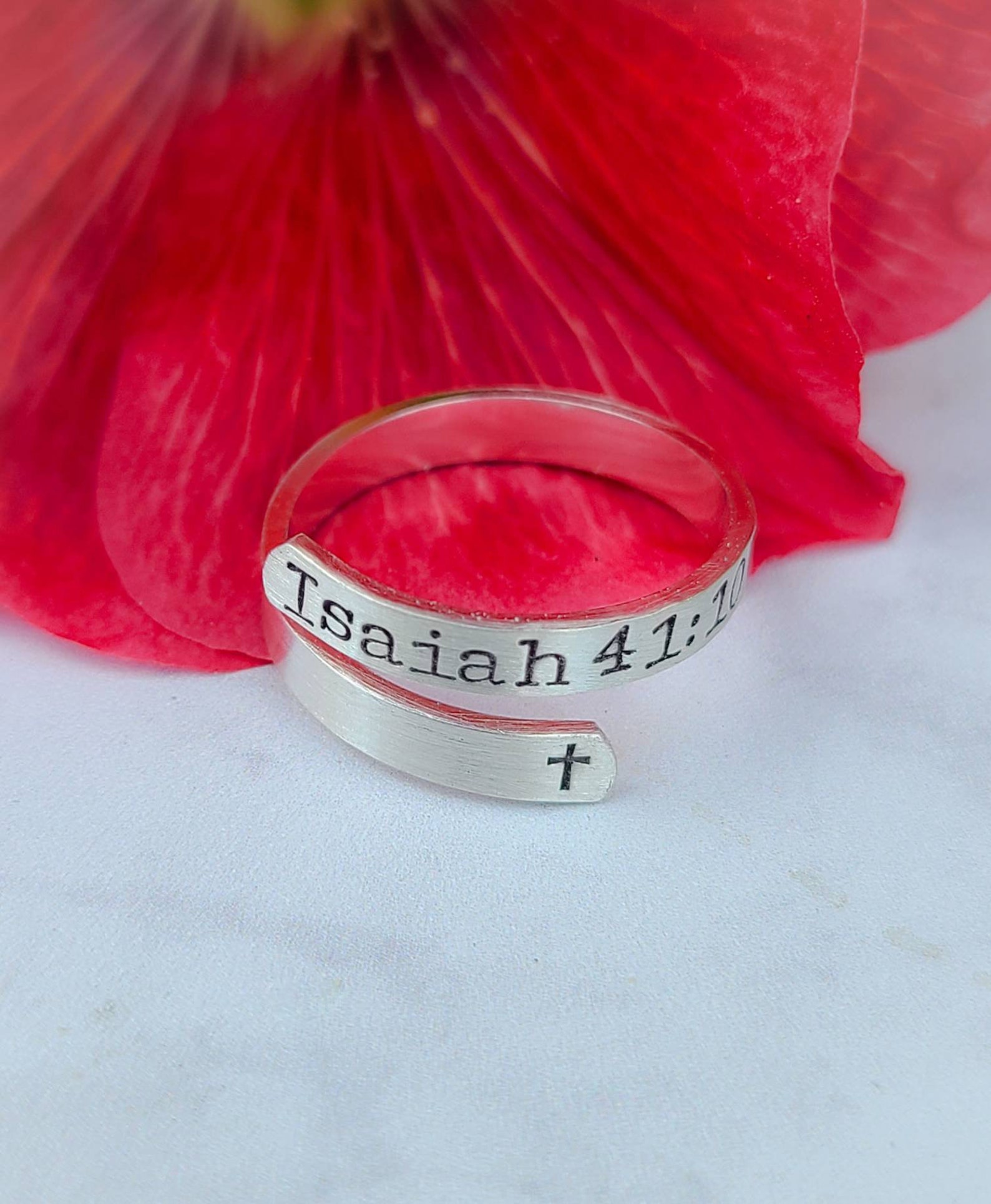 Personalized Bible Verse Wrap Ring Silver Minimalist Wrap - Etsy