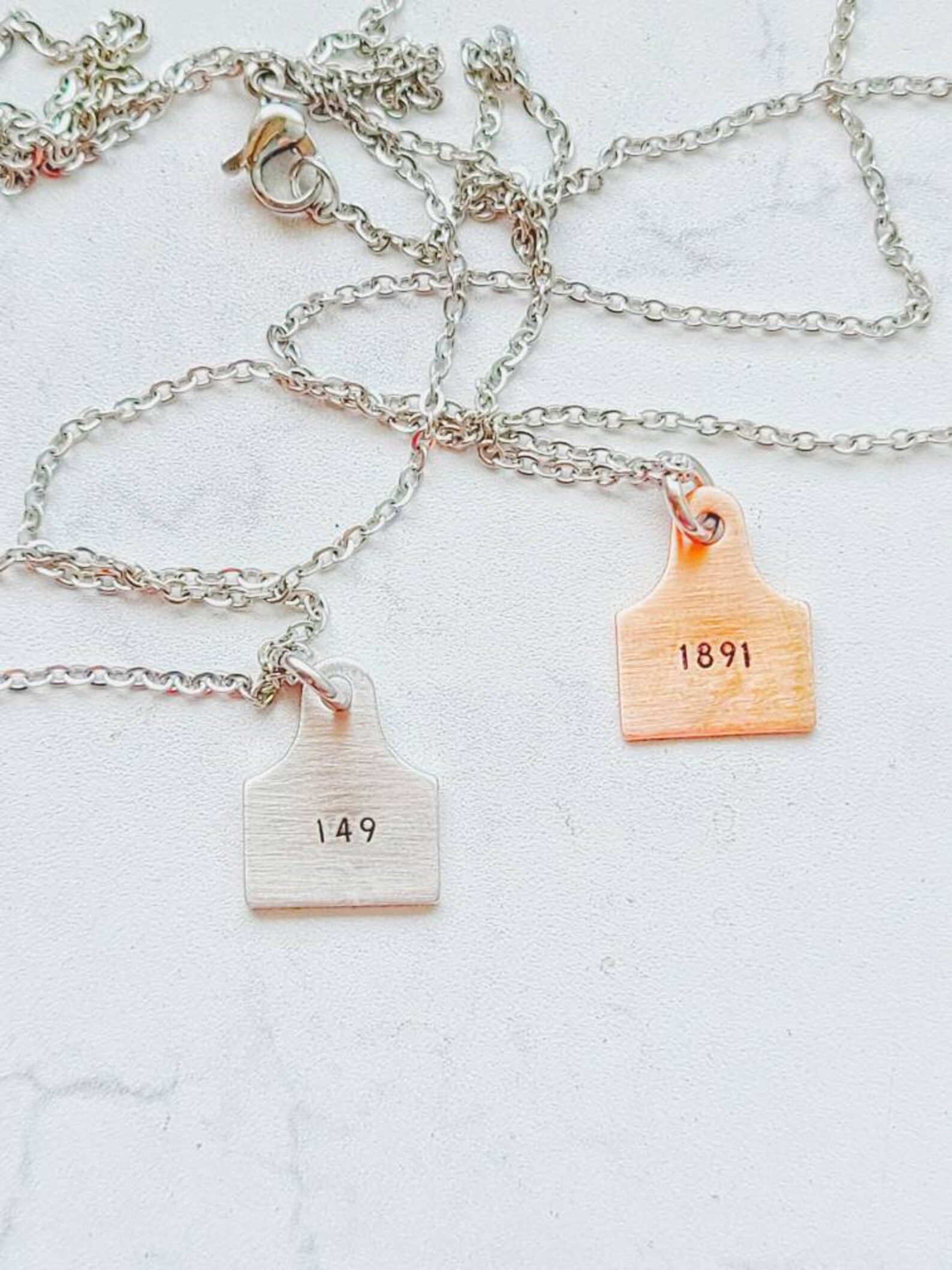 Tiny Mixed Metal Ear Tag Multiple Ear Tags Kids Names - Etsy