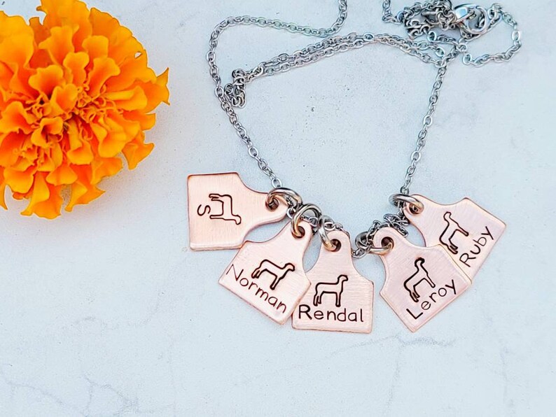 Tiny ear tag mixed metal tag multiple ear tags cow | Etsy