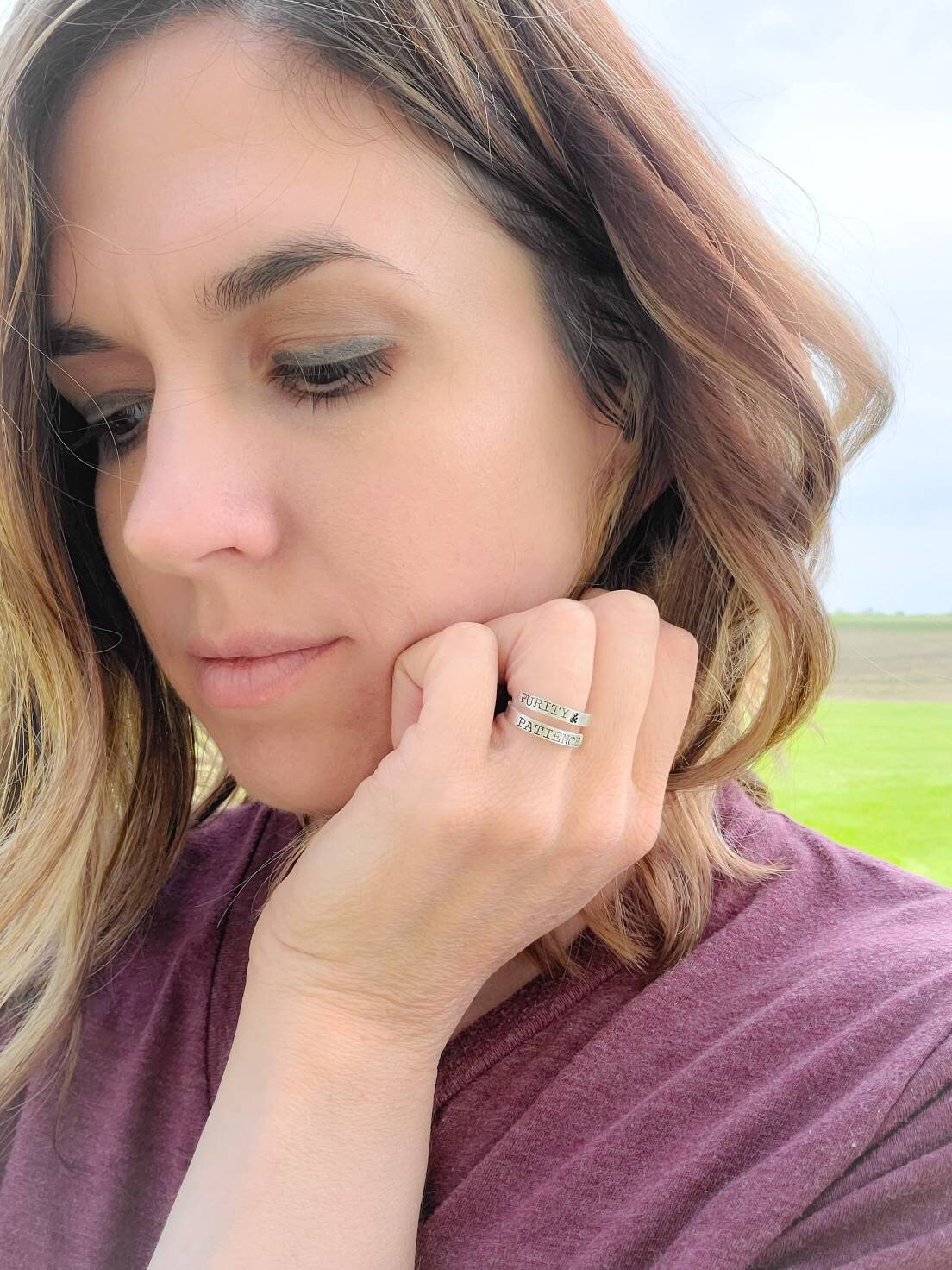 Hidden Message Wrap Ring Sterling Silver Adjustable Ring | Etsy