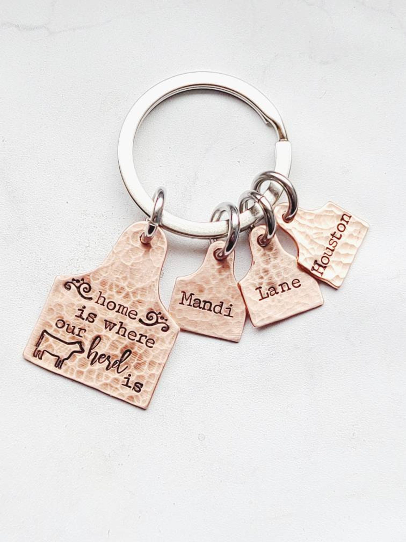 Ear Tag Keychain Gift for Dad Keychain Mothers Keychain - Etsy