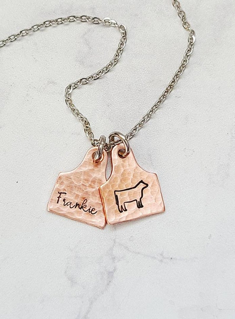 Textured Tiny Ear Tag Mixed Metal Tag Multiple Ear Tags Cow - Etsy