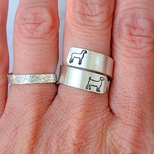 Personalized Farm Animal Adjustable Wrap Ring, Silver Farm Ring, Custom ...