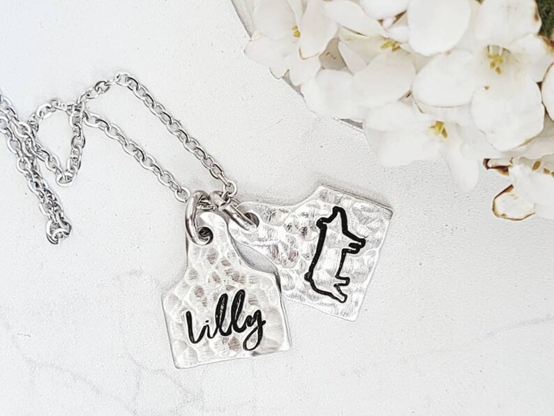 Textured Tiny Ear Tag Mixed Metal Tag Multiple Ear Tags Cow - Etsy