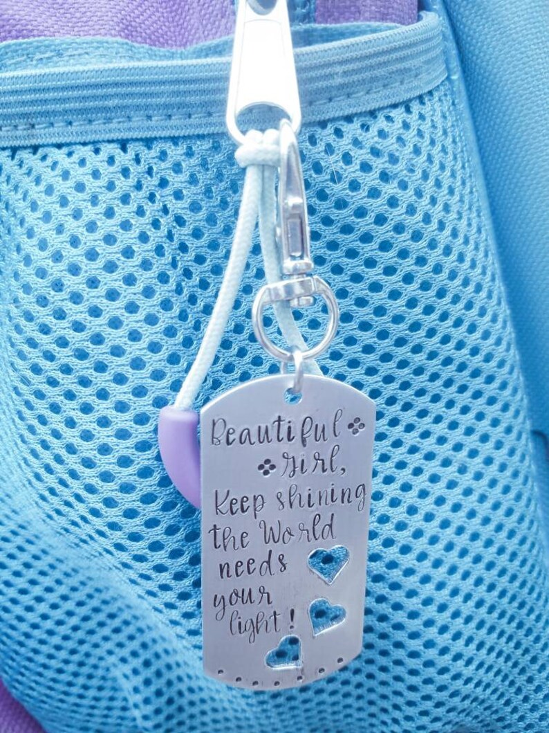 Personalized Backpack Charm Zipper Charm Bag Charm Keychain | Etsy