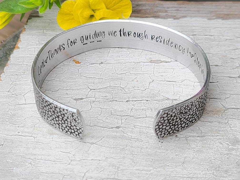 Hidden message cuff quote cuff custom message secret quote | Etsy