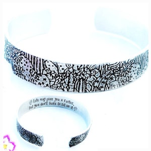 Hidden Message Cuff, Cacti Quote Cuff, Sit on a Cactus, Custom Bracelet ...