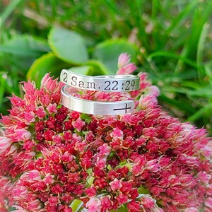 Personalized Bible Verse Wrap Ring, Silver Minimalist Wrap Ring, Custom ...