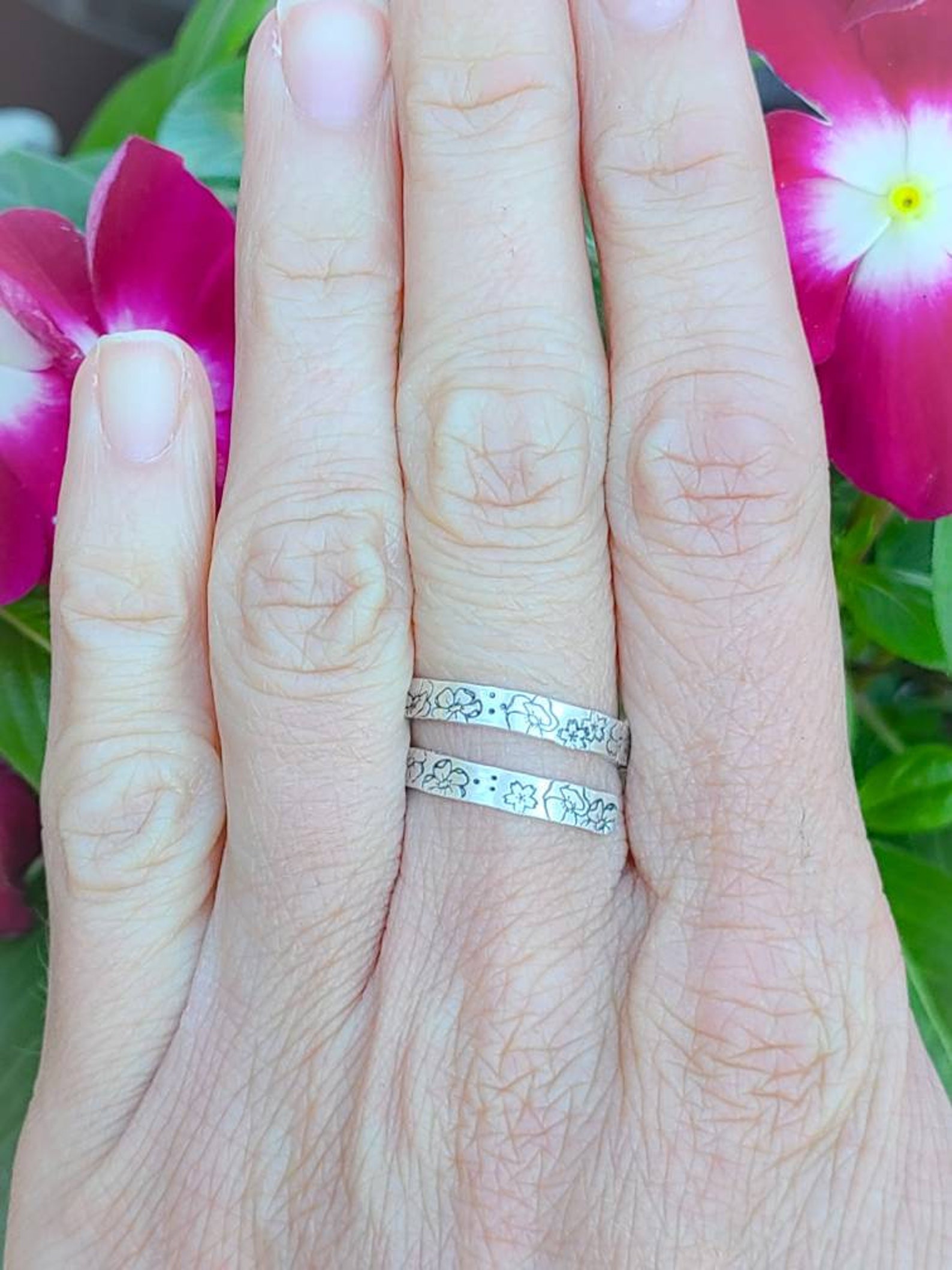 Hidden Message Wrap Ring Sterling Silver Adjustable Ring | Etsy