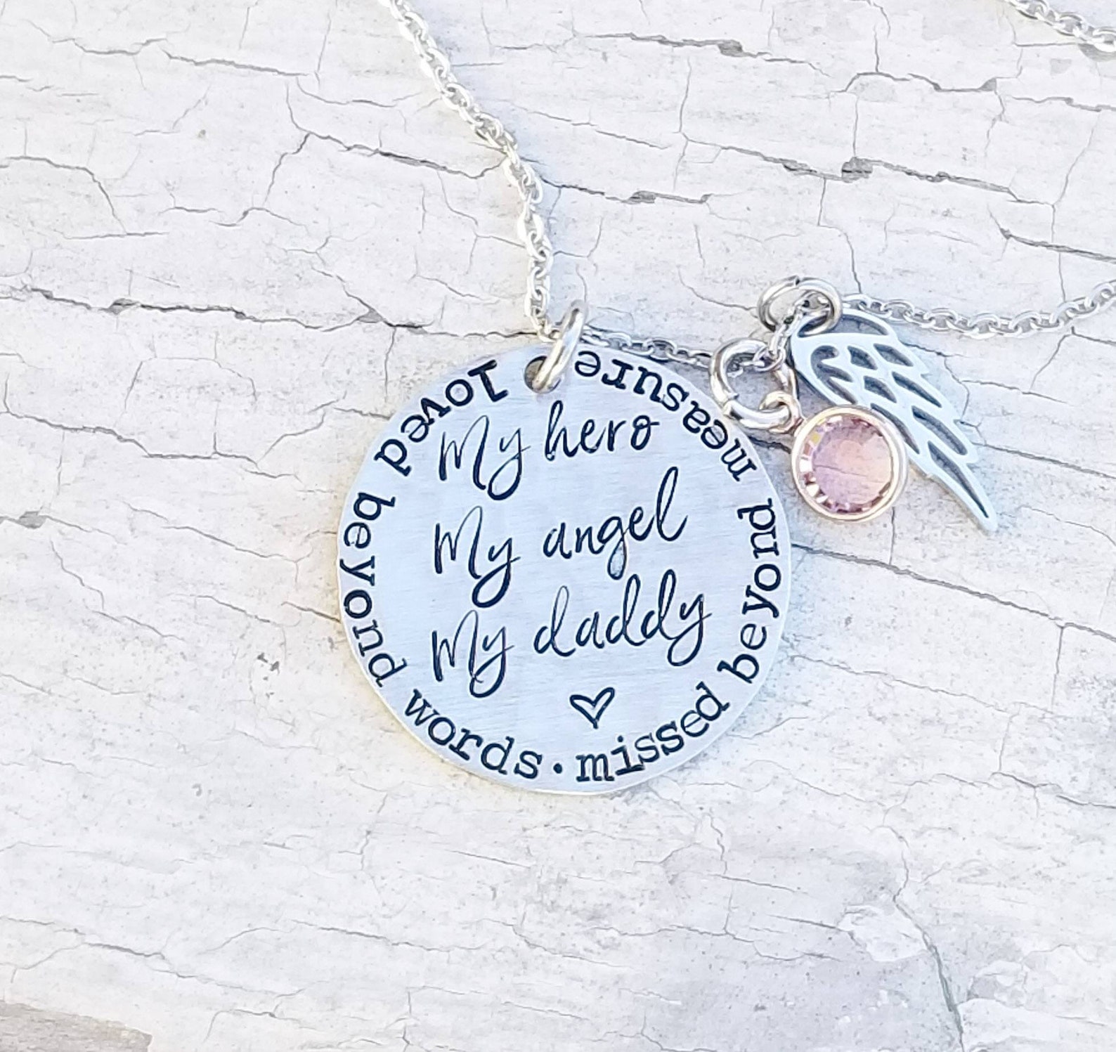 Loved Beyond Words Missed Beyond Measure Necklace Loss of Dad | Etsy