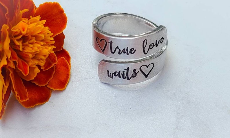 True Love Waits Purity Ring Christian Ring Personalized - Etsy