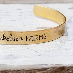 Family Farm Bracelet Personalized Farm Cuff Farming | Etsy