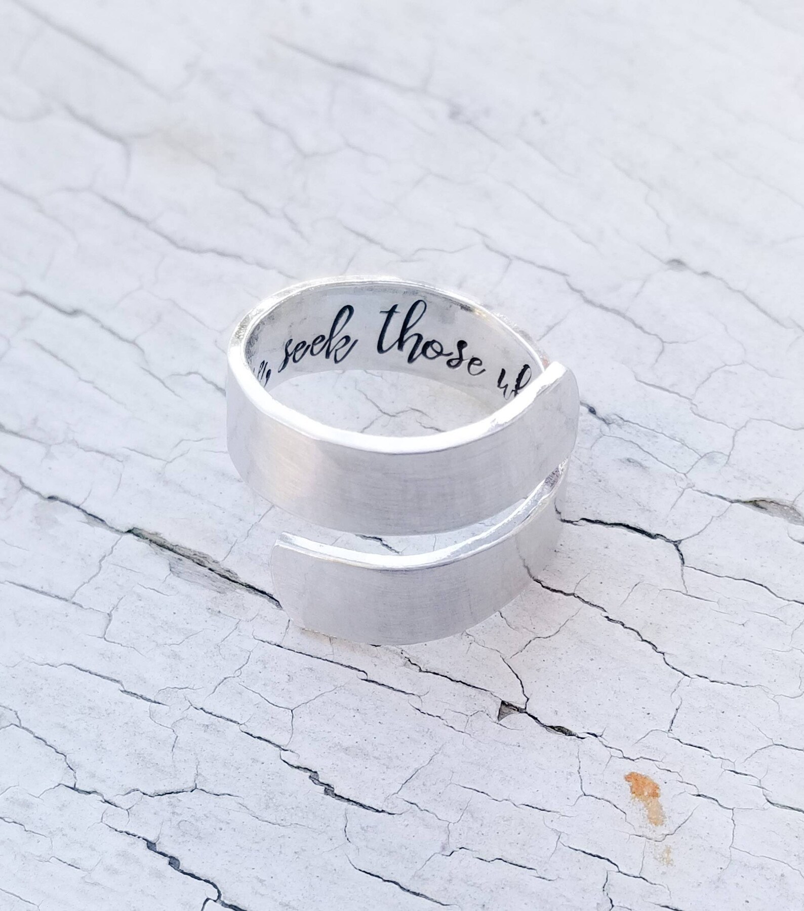 Hidden Message Ring Christian Ring Personalized Ring Soul | Etsy