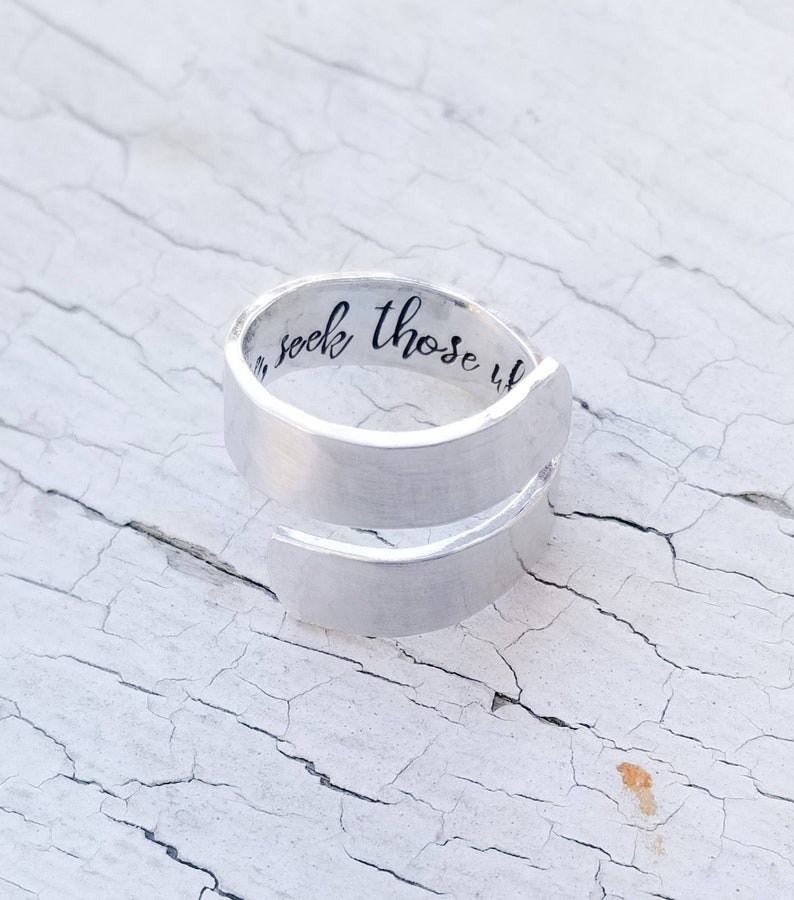 Hidden Message Ring Christian Ring Personalized Ring Soul | Etsy