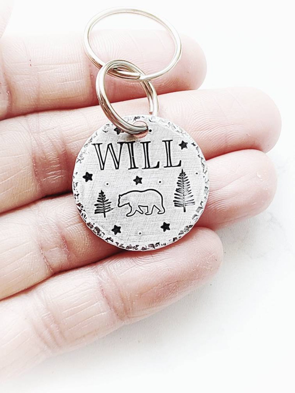 Bear Dog Tag Personalized Dog Tag for Dogs Dog ID Pet ID | Etsy
