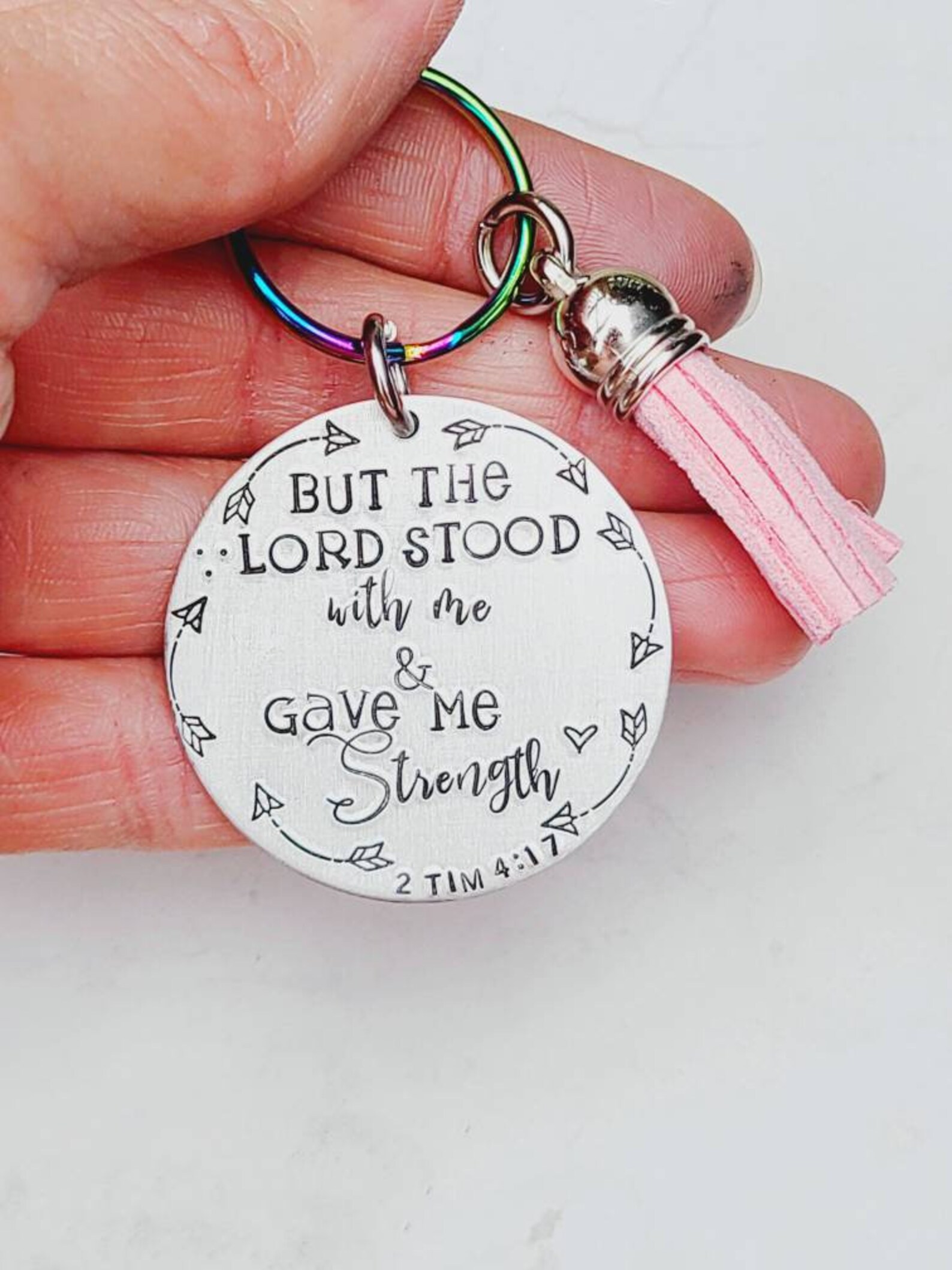 2 Timothy 4 17 Keychain the Lord Stood With Me and Gave Me - Etsy